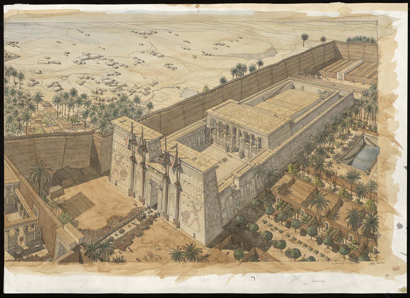 Edfu, the temple of Horus - Jean-Claude Golvin